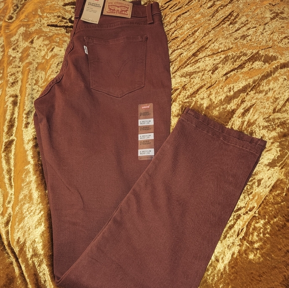Levi's | Jeans | Levis Cherry Mahogany Twill Hyper Soft Classic ...
